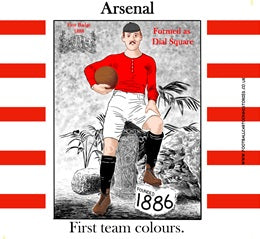 Arsenal coaster – Football Cartoon Histories