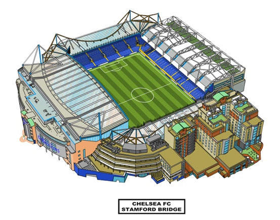 Chelsea Stadium Mug – Football Cartoon Histories