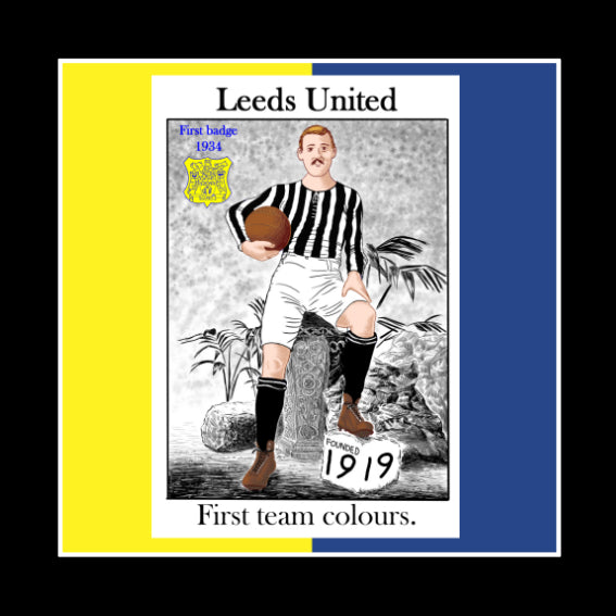 Leeds United coaster – Football Cartoon Histories