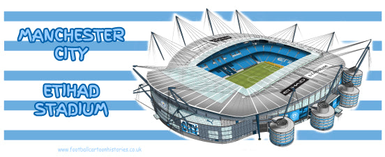 Manchester City Stadium Mug – Football Cartoon Histories