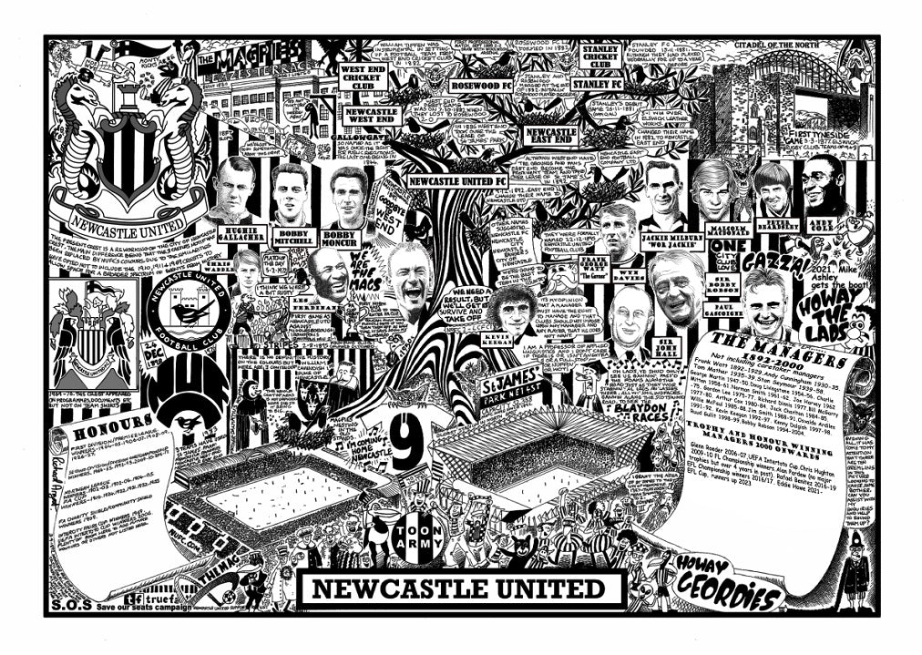 Newcastle Utd – Football Cartoon Histories