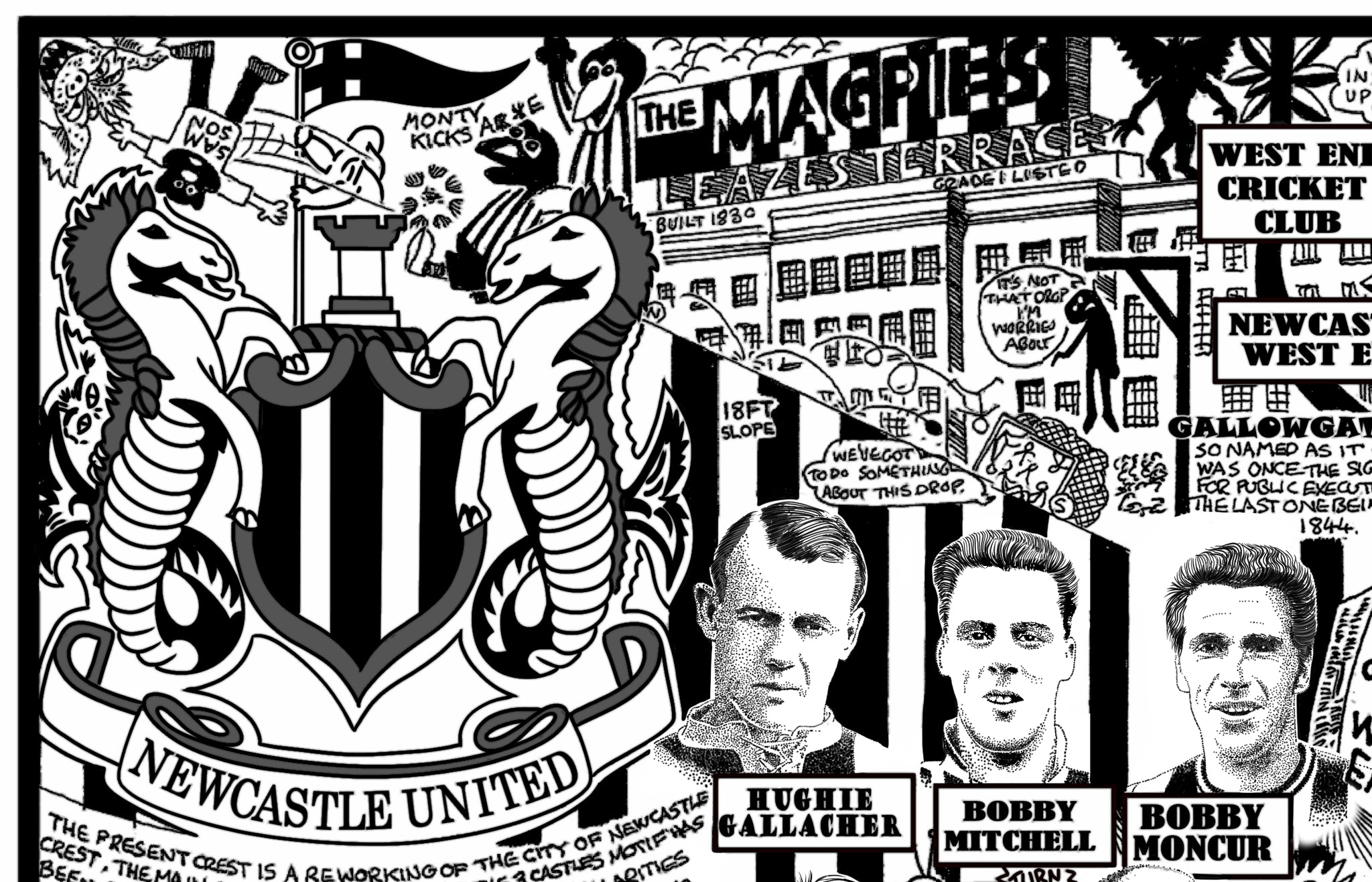 Newcastle Utd – Football Cartoon Histories