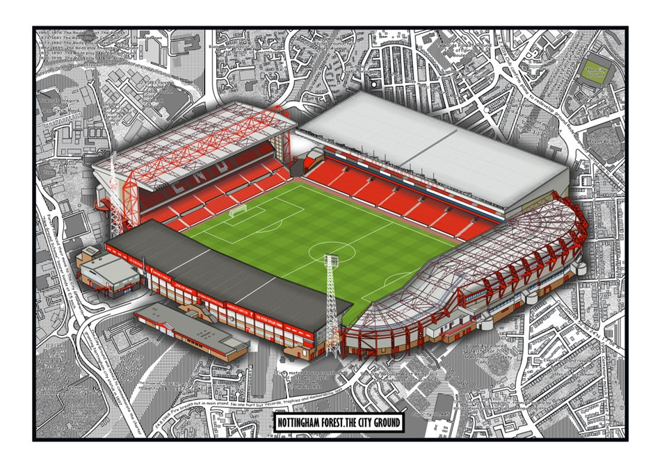 Nottingham Forest. The City Ground stadium history – Football Cartoon ...