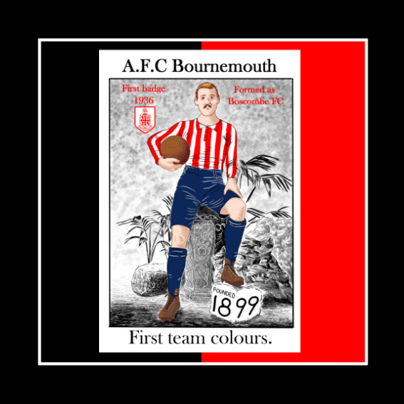 AFC Bournemouth coaster – Football Cartoon Histories