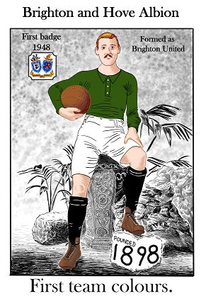 Brighton and Hove Albion greeting card – Football Cartoon Histories