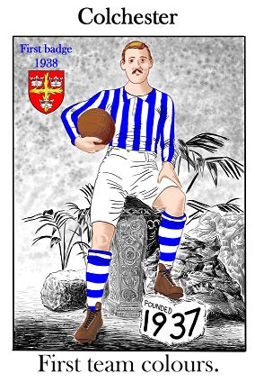 Colchester greeting card – Football Cartoon Histories