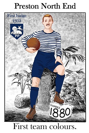 Preston North End greeting card – Football Cartoon Histories