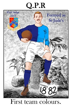 Queens Park Rangers greeting card – Football Cartoon Histories