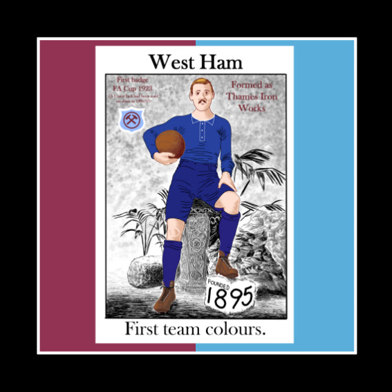 West Ham United coaster – Football Cartoon Histories